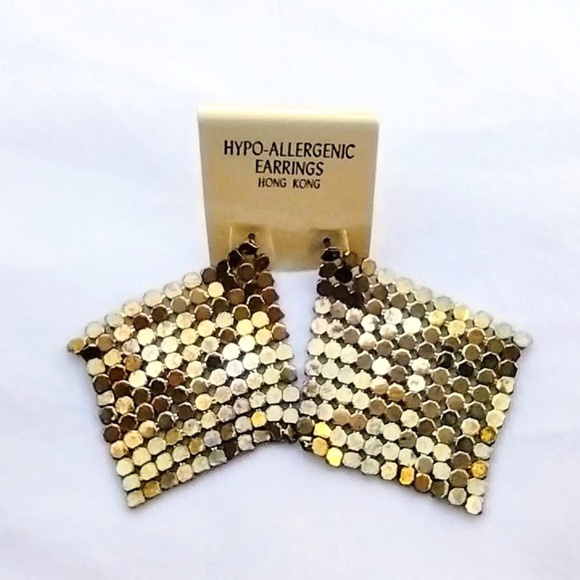 Vintage | Jewelry | Vintage Eighties Golden Bronze Metal Mesh Liquid ...